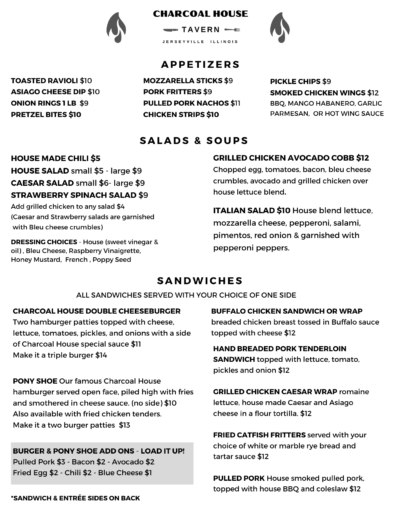MENU – Charcoal House Tavern