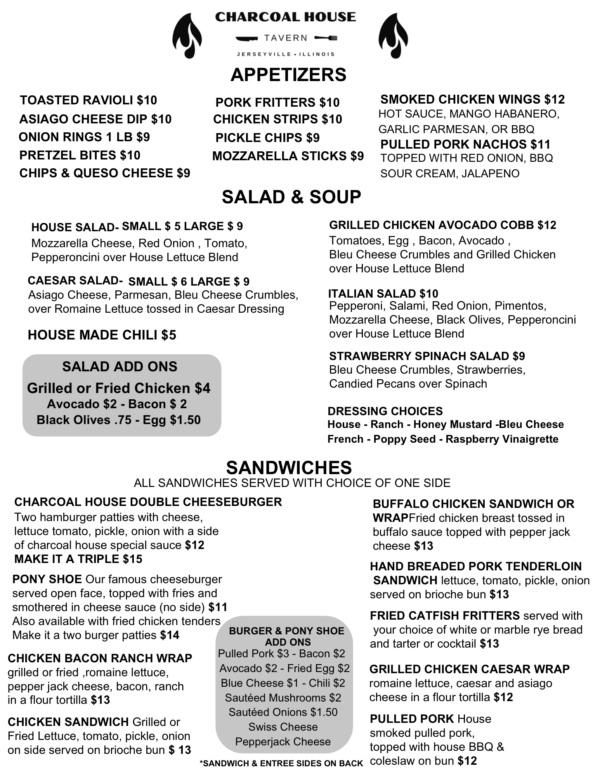 MENU – Charcoal House Tavern